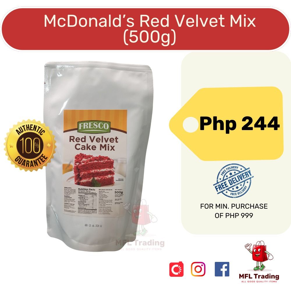 McDonald's Red Velvet Mix (500g), Food & Drinks, Packaged & Instant ...
