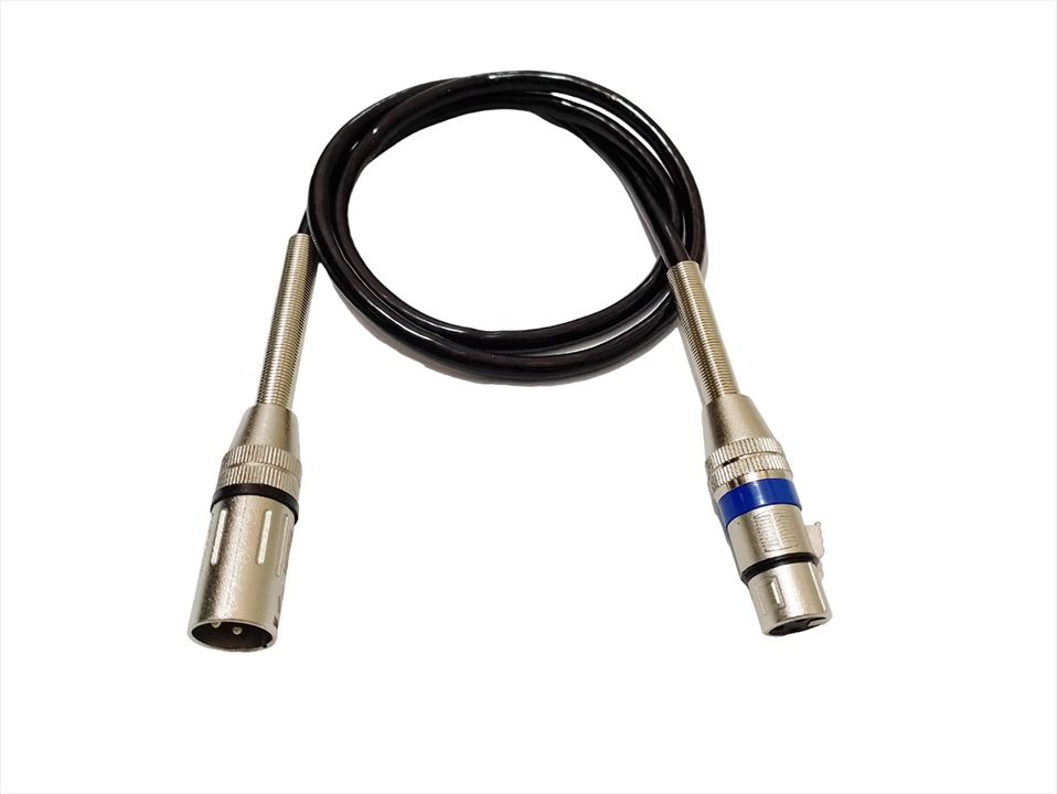 MICROPHONE ADAPTER with SPRING TAIL HEAVY DUTY and EXTENSION CABLE, XLR ...