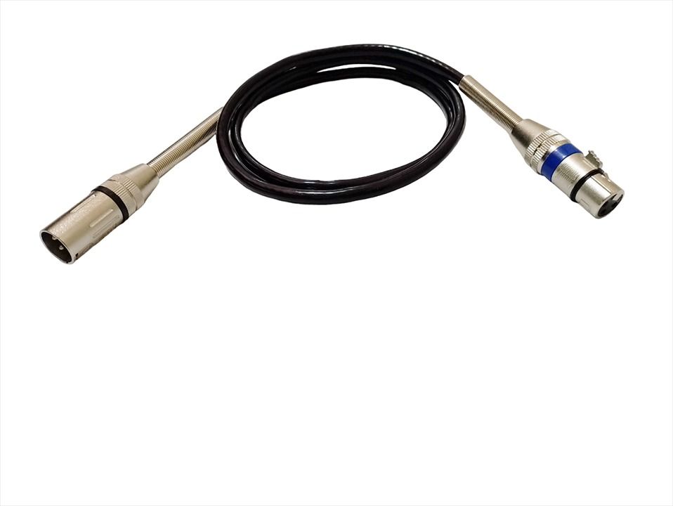MICROPHONE ADAPTER with SPRING TAIL HEAVY DUTY and EXTENSION CABLE, XLR ...