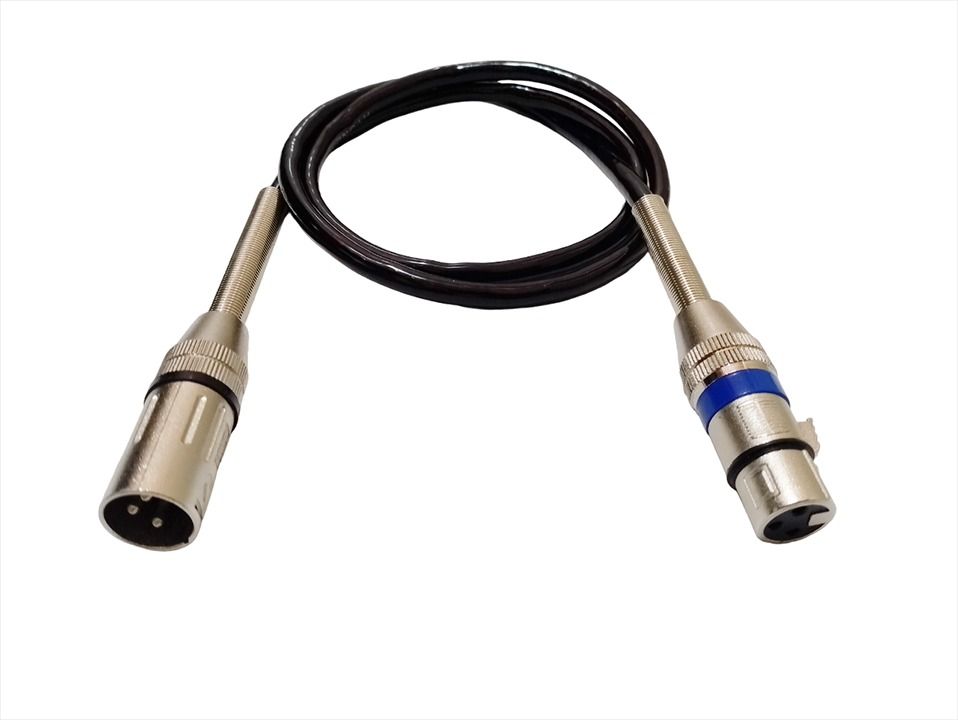 MICROPHONE ADAPTER with SPRING TAIL HEAVY DUTY and EXTENSION CABLE, XLR ...