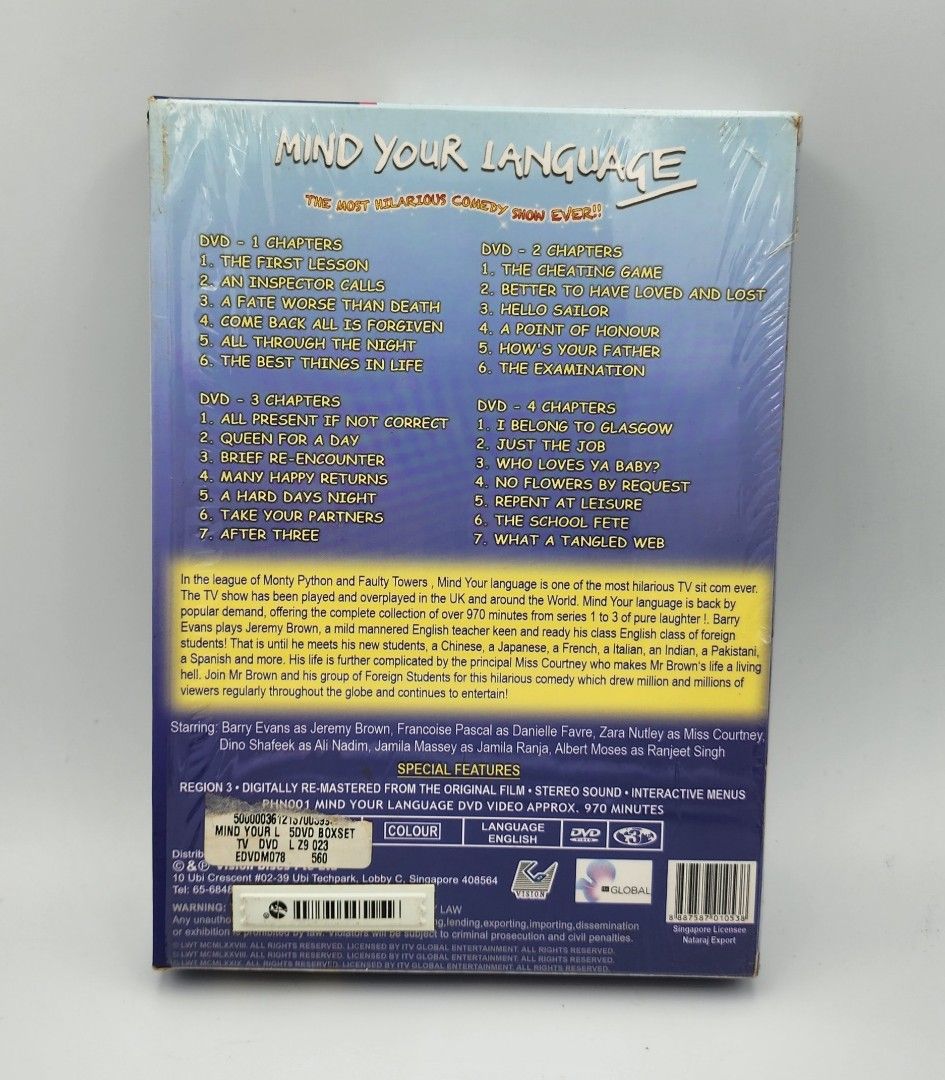 Mind Your Language Comedy DVD Complete Series, Hobbies & Toys, Music ...