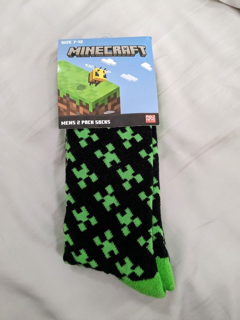 Minecraft Socks Official, Men's Fashion, Watches & Accessories, Socks ...