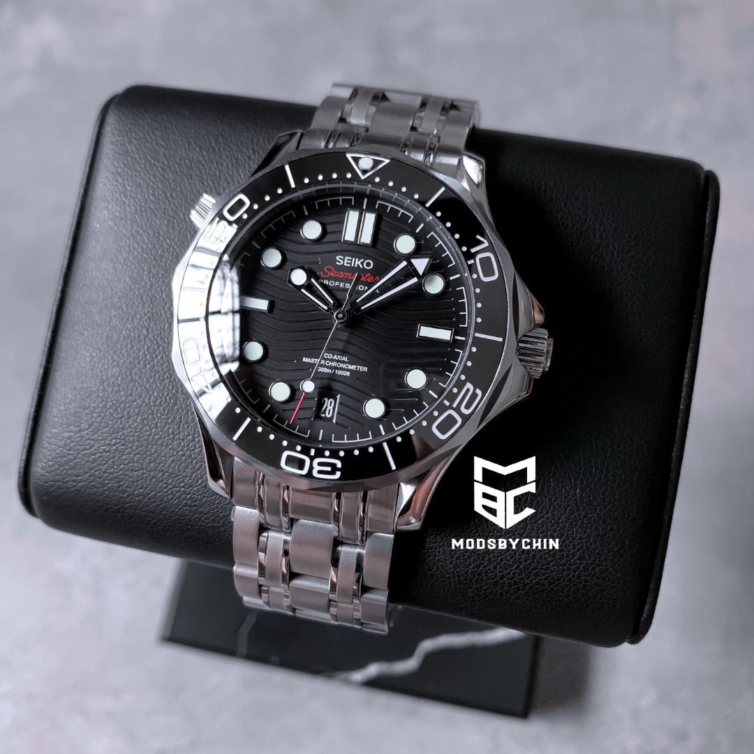 [Mod] Seiko Sea Master 300 Professional Black & Silver, Men's Fashion ...