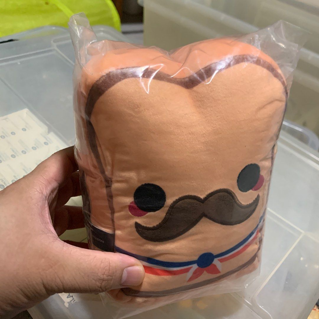 Moustache Bread Bun Loaf Soft Toy Plush, Hobbies & Toys, Toys & Games ...