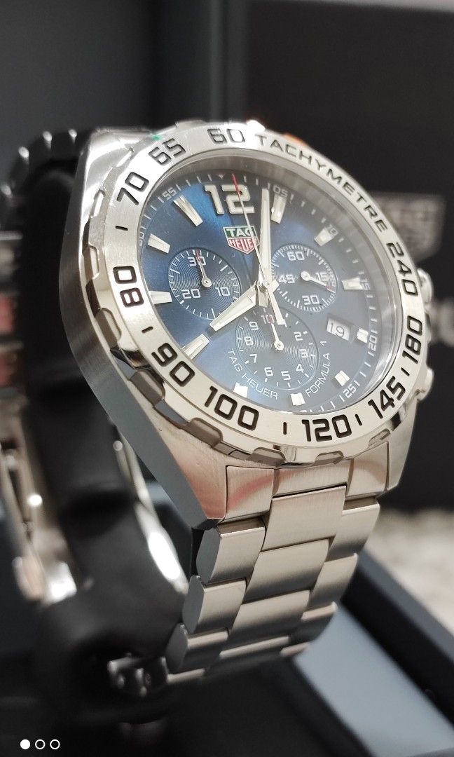 MSKL JOHAN Tag Heuer Formula 1 Quartz Chronograph 43mm Blue Steel Year ...