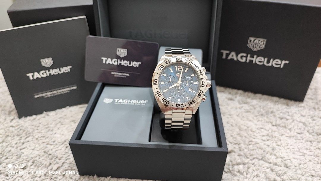 MSKL JOHAN Tag Heuer Formula 1 Quartz Chronograph 43mm Blue Steel Year ...
