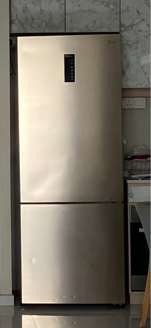 New compressor! LG 2 door fridge (445L, golden), TV & Home Appliances ...