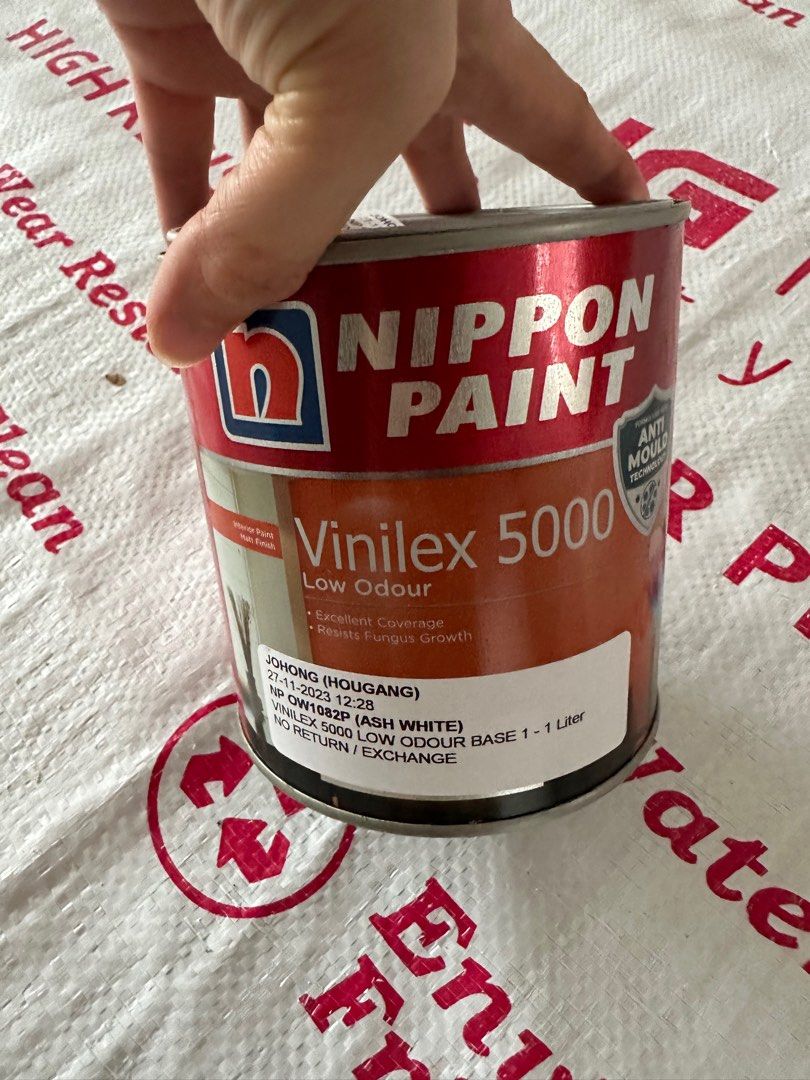 Nippon Paint Vinilex 5000 (Ash white), Furniture & Home Living, Home ...