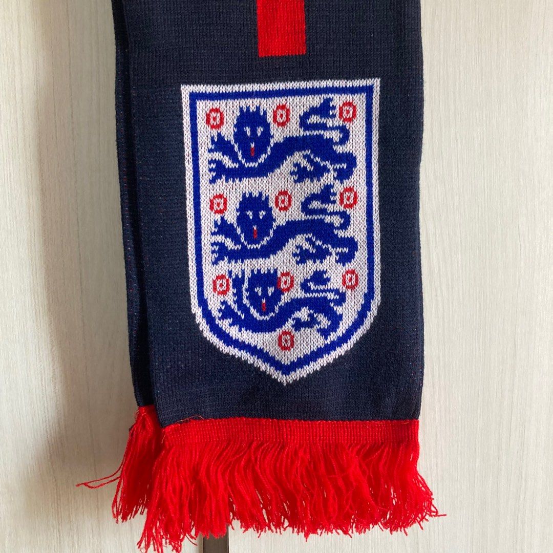 Official England Three Lions Supporter Scarf Licensed Product Navy ...