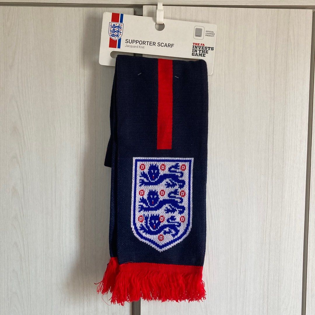 Official England Three Lions Supporter Scarf Licensed Product Navy ...