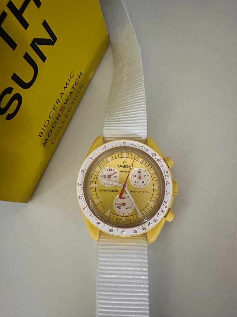 Omega MoonSwatch (Sun), Women's Fashion, Watches & Accessories, Watches ...