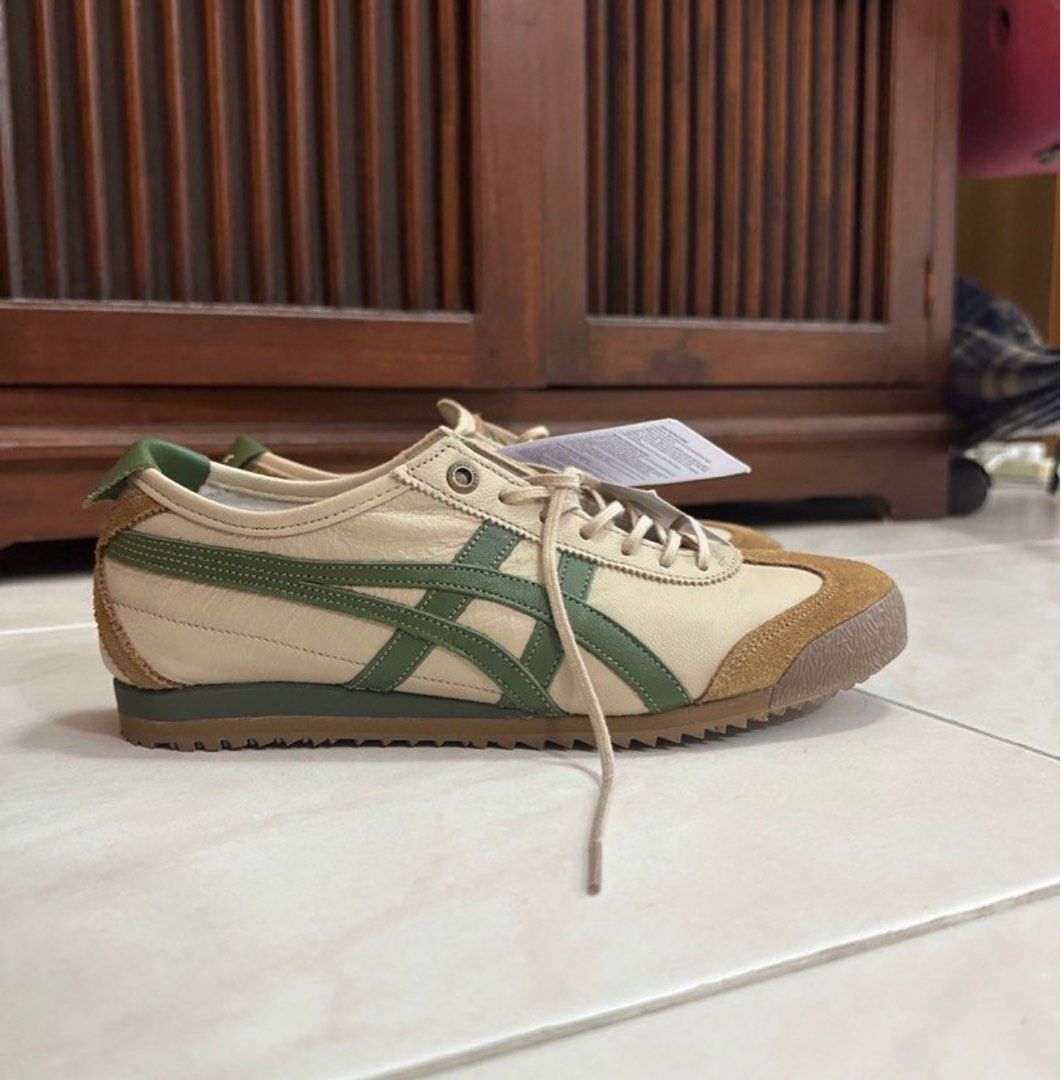Onitsuka Tiger Mexico SD66 Green Beige, Women's Fashion, Footwear, Sneakers on Carousell
