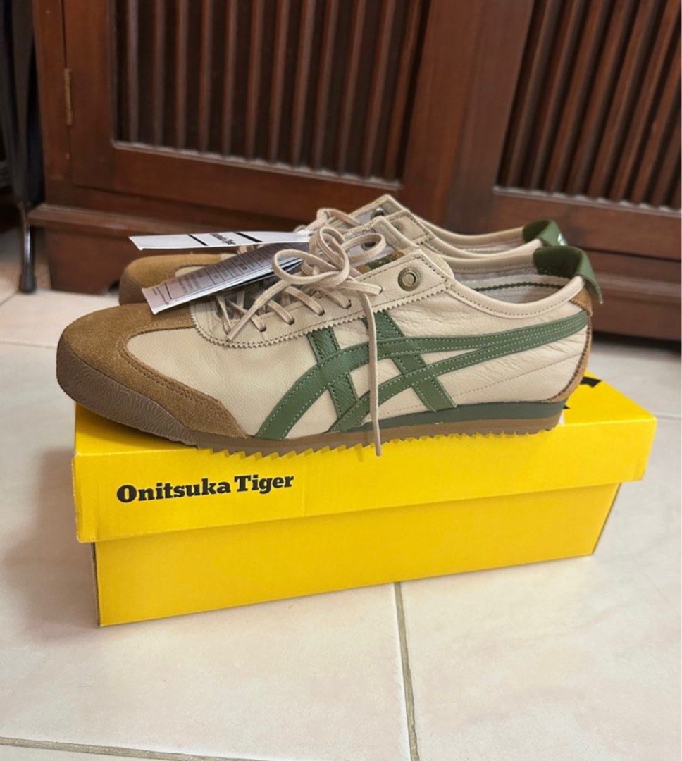 Onitsuka Tiger Mexico SD66 Green Beige, Women's Fashion, Footwear, Sneakers on Carousell