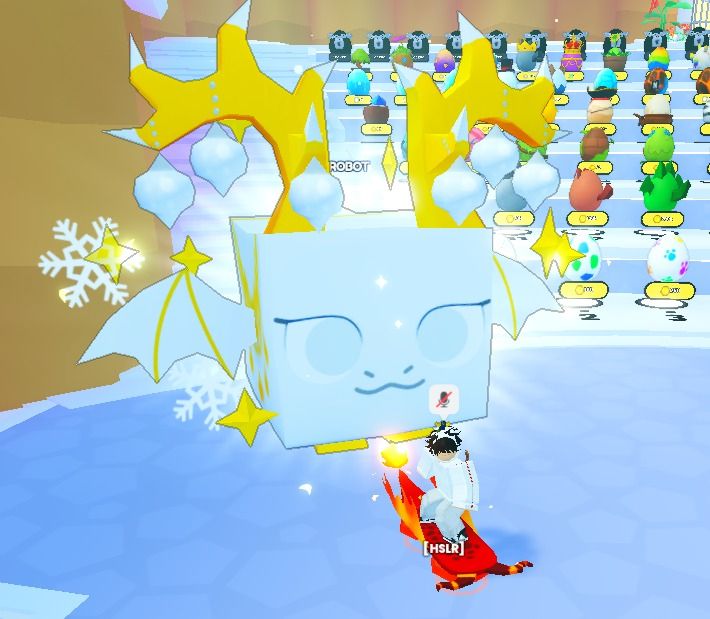 PET SIMULATOR 99 - SHINY TITANIC SILVER DRAGON, Video Gaming, Gaming ...