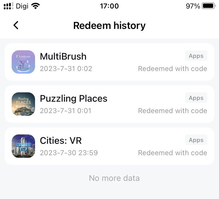 Pico VR Account - 3 Games, Video Gaming, Gaming Accessories, Virtual ...
