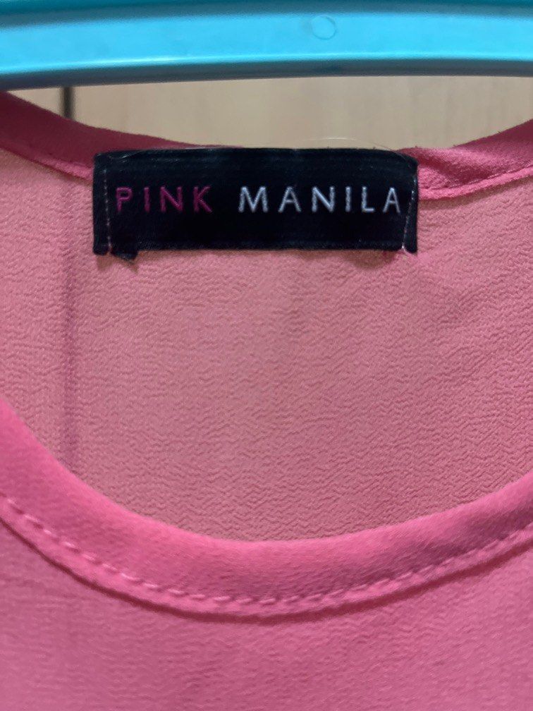 Pink Manila Pink & Gold Top, Women's Fashion, Tops, Sleeveless on Carousell