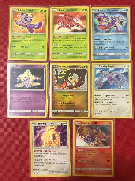 Pokemon Card English TCG Shining Legends Shining Pokémon 8 card set ...