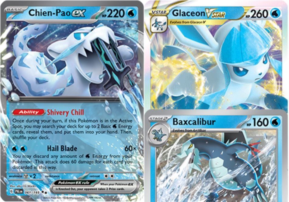 Pokemon TCG Chien-Pao ex / Baxcalibur / Bibarel Deck with Glaceon VSTAR ...