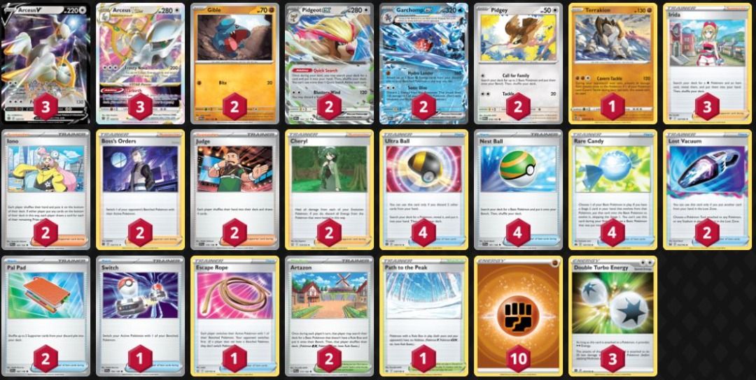 [E Block Deck] Pokemon TCG Garchomp ex Deck with Arceus VSTAR and ...