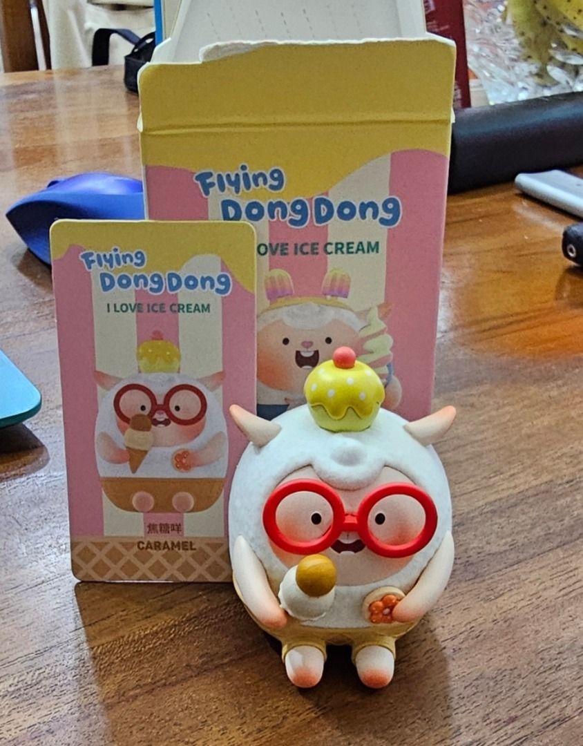 Popmart Flying Dong Dong I love ice cream, Caramel, Hobbies & Toys ...