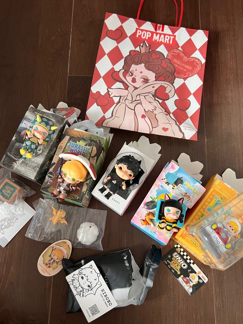 Popmart hirono fallen angel city of mercy/ unio bumper car/Molly stay ...