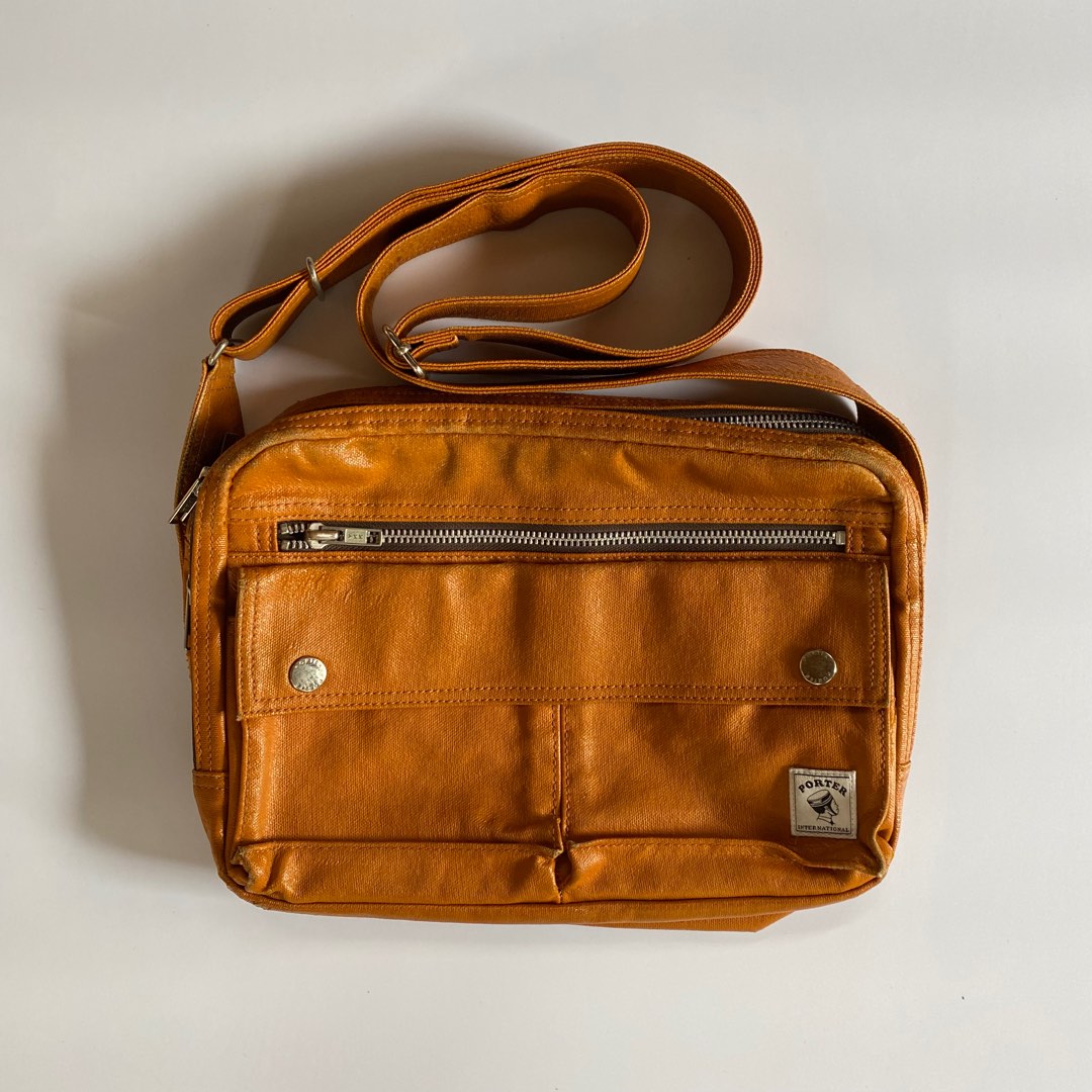 Porter Oak Brown Leather Tank bag, Men's Fashion, Bags, Sling Bags on ...