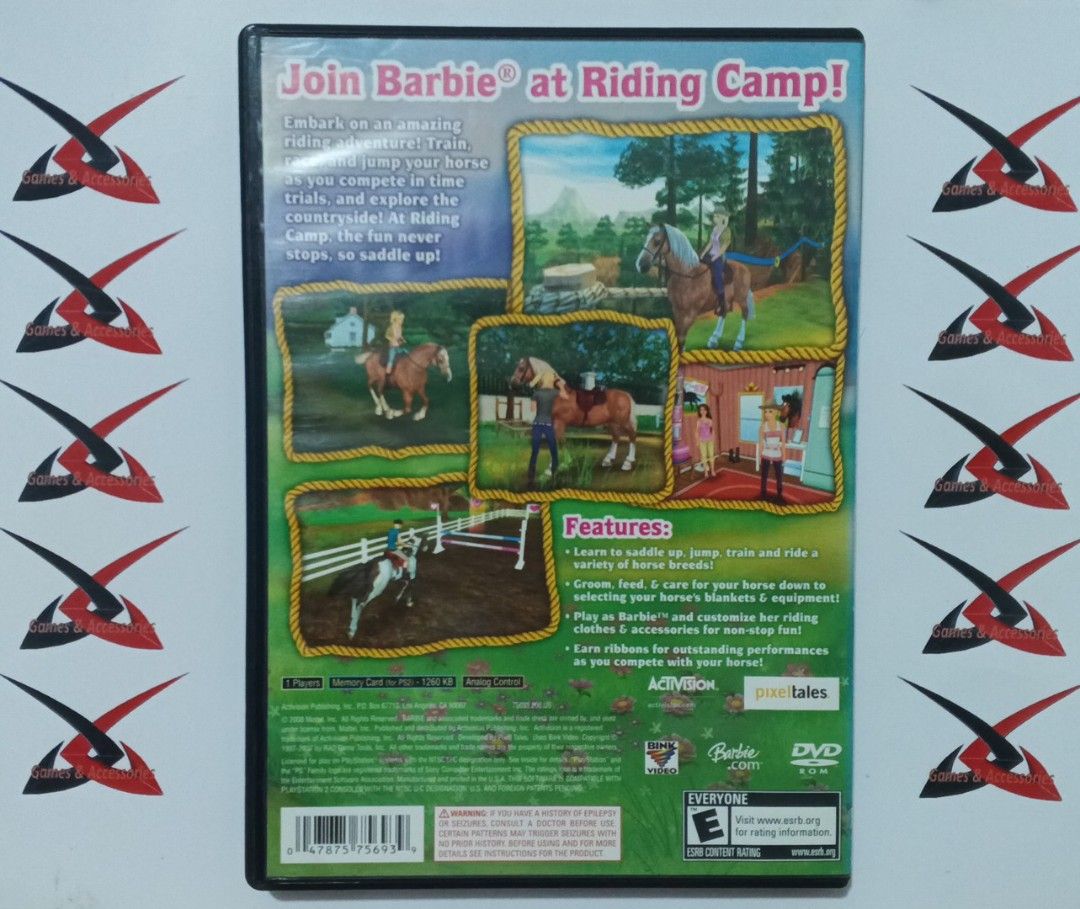 PS2 PlayStation 2 Game Barbie Horse Adventures Riding Camp NTSC U/C ...