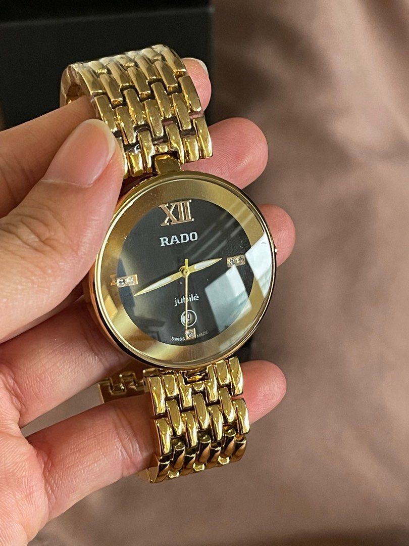 Rado gold with black face, Men's Fashion, Watches & Accessories ...