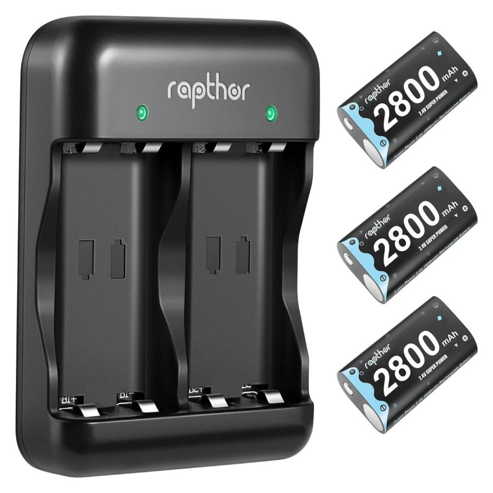 Rapthor Xbox One Controller Battery Pack Rechargeable 3x2800mAh Xbox ...