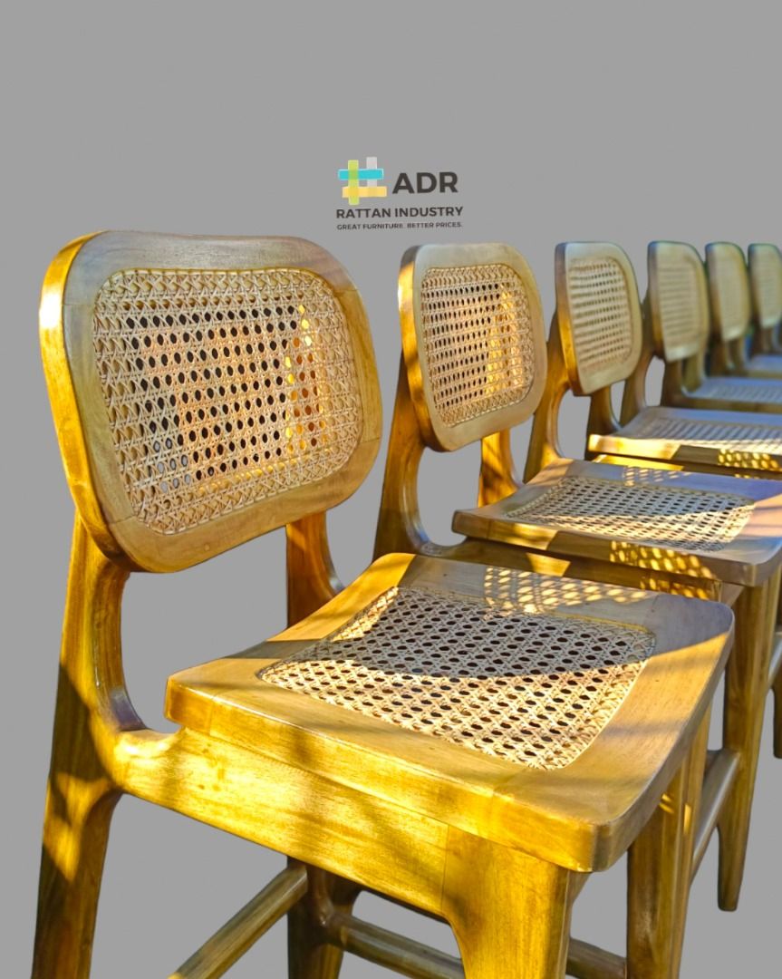 RATTAN & WOOD BAR CHAIR / HIGH CHAIR / BAR STOOL, Furniture & Home ...