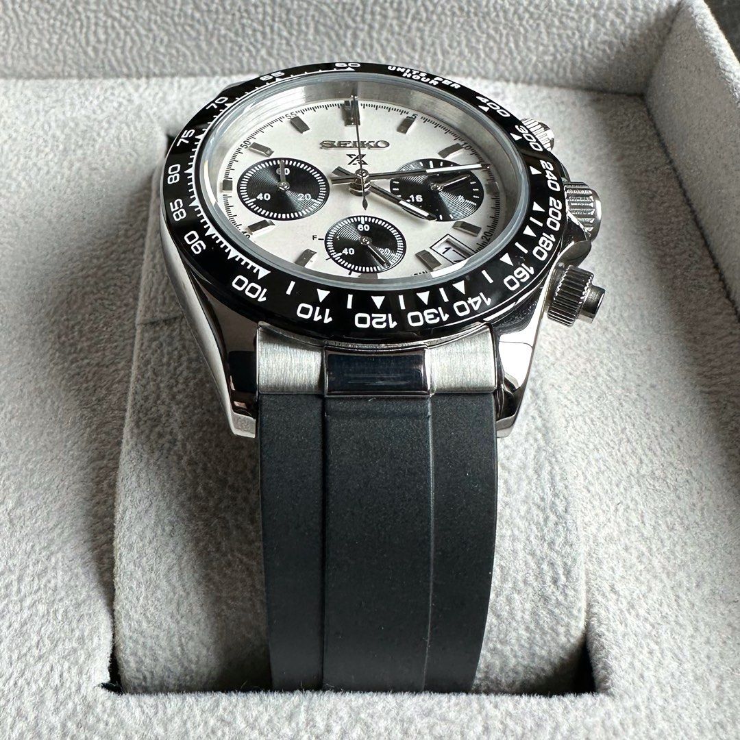 Custom White Chronograph Seiko Mod, Men's Fashion, Watches ...