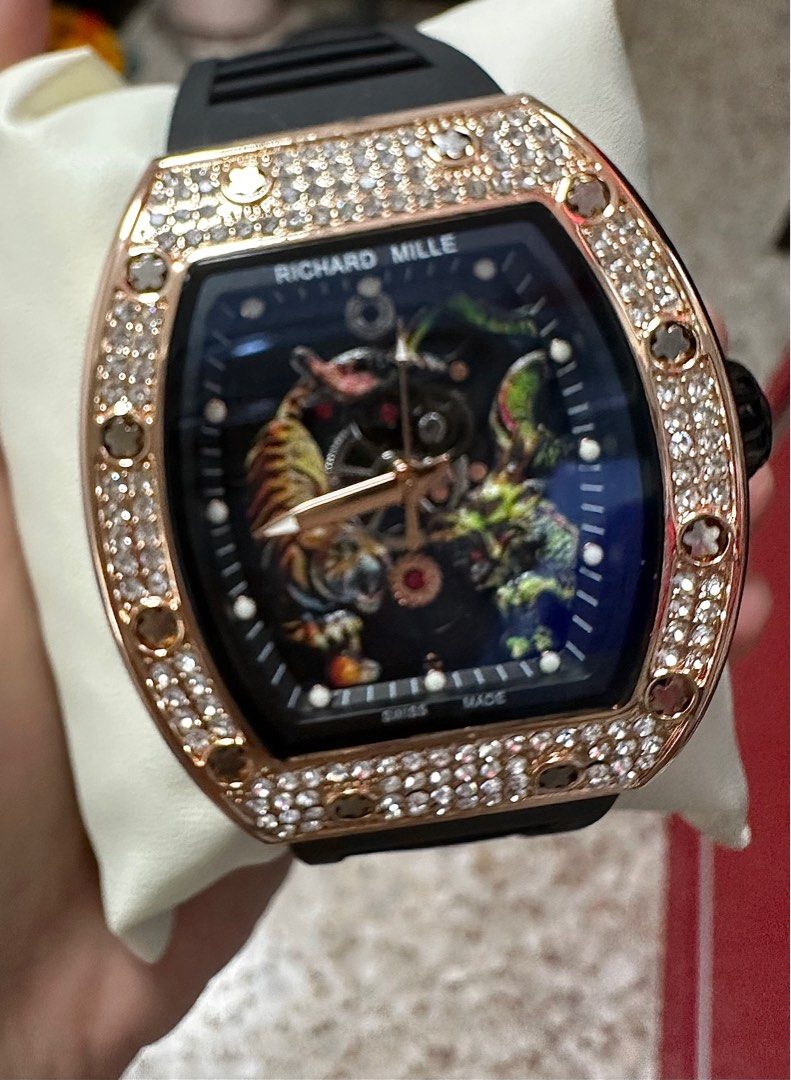 RM Dragon/Tiger Diamond Watch, Men's Fashion, Watches & Accessories ...