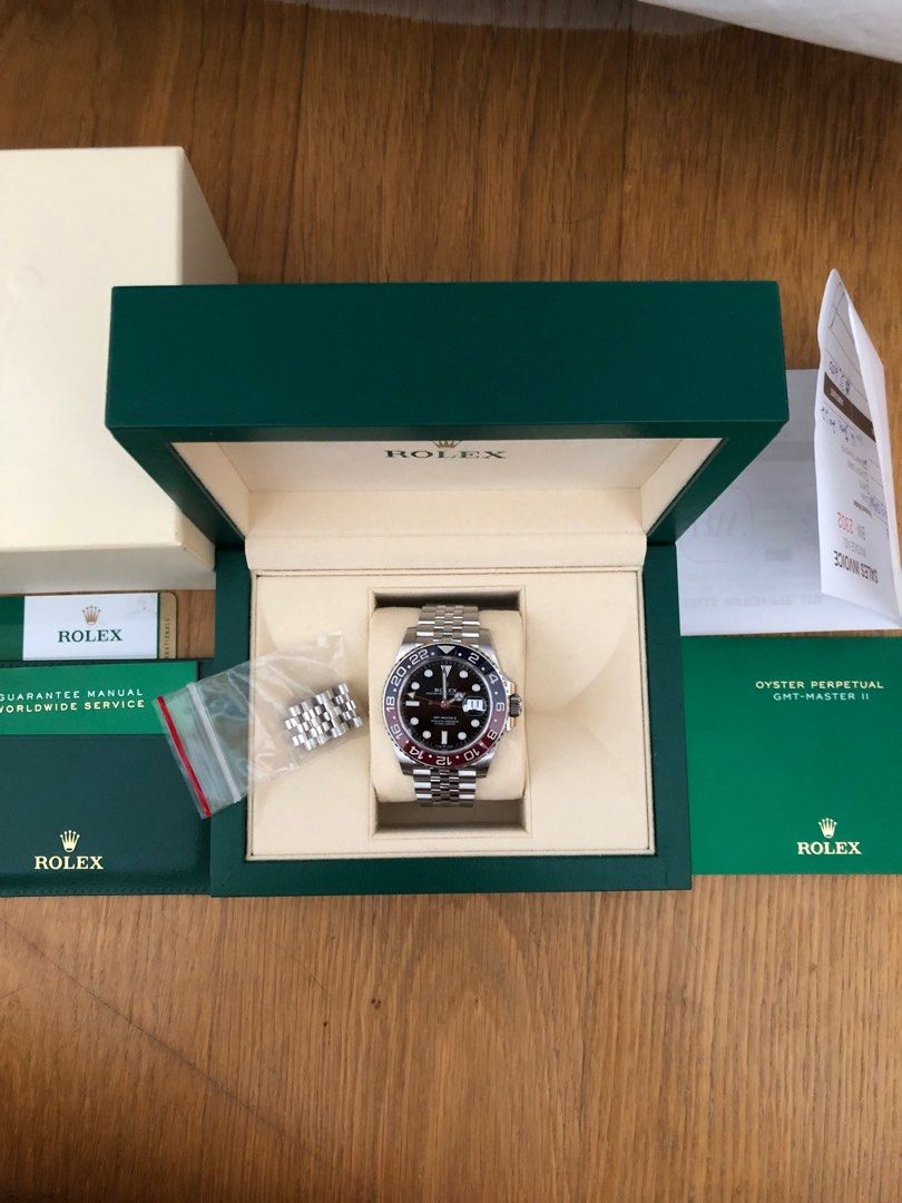 Rolex BLRO Pepsi full set (no nego), Men's Fashion, Watches ...