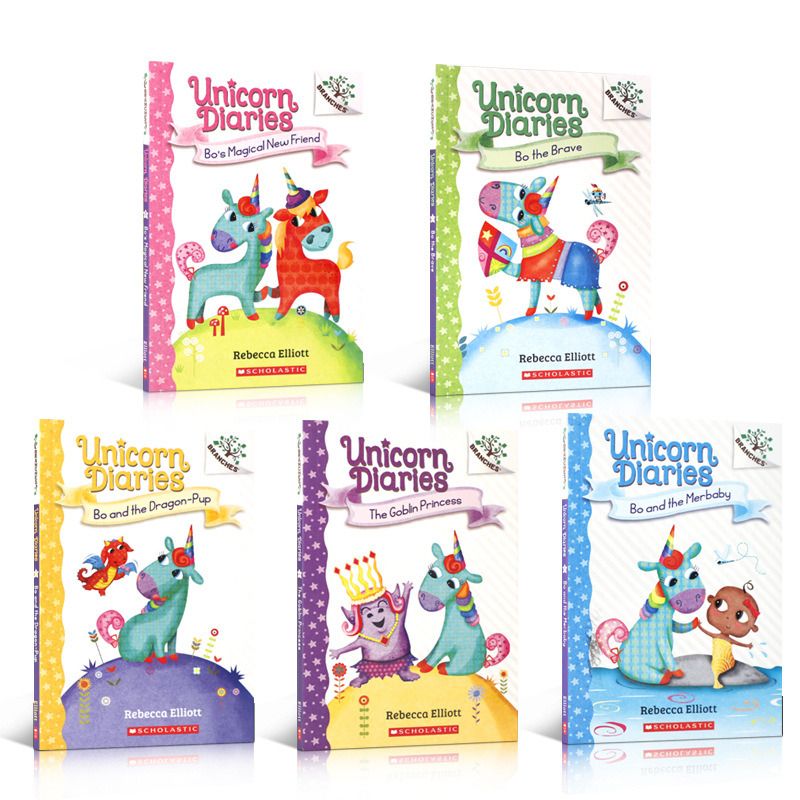 Scholastic Unicorn Diaries 5 Children Story Books Set By Rebecca ...