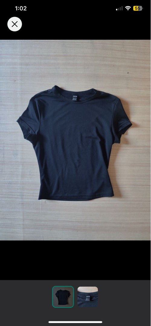 Shein Black Basic Top Medium, Women's Fashion, Tops, Shirts on Carousell