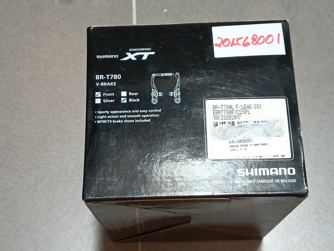 SHIMANO DEORE XT V-BRAKE Caliper for Trekking (Black), Sports Equipment ...