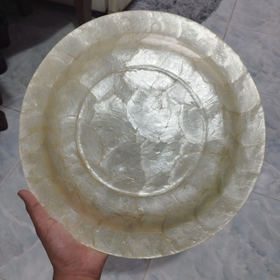 Solid Capiz Charger Plate, Furniture & Home Living, Kitchenware ...