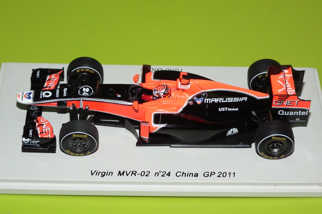 Spark 1/43 Virgin MVR-02 F1 Timo Glock China GP 2011 SA010 Resin Model ...