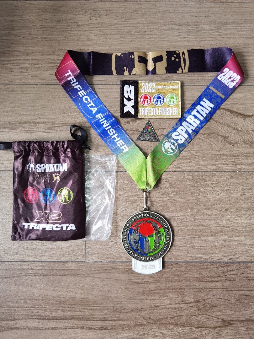 Spartan Race 2023 X2 Multi-Trifecta Medal, Hobbies & Toys, Memorabilia ...