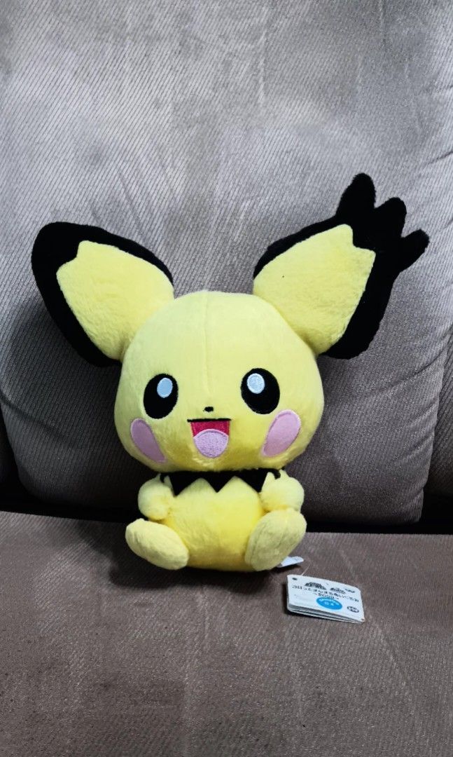 SPIKY-EARED PICHU PLUSH, Hobbies & Toys, Toys & Games on Carousell