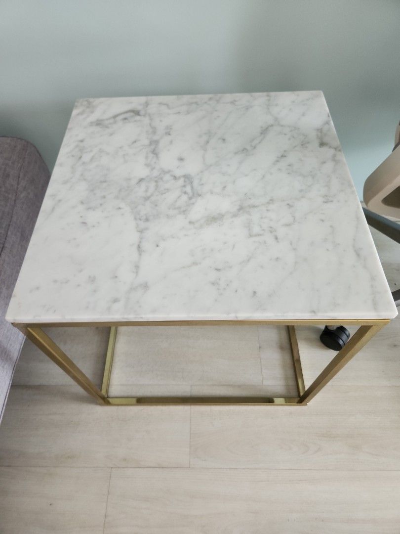 Square marble table, Furniture & Home Living, Furniture, Tables & Sets ...