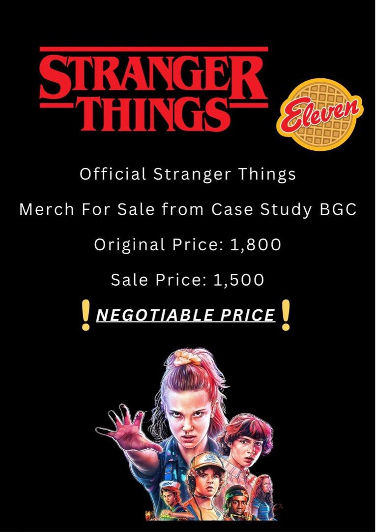 Stranger Things Hoodie Official Merchandise (merch), Men's Fashion ...