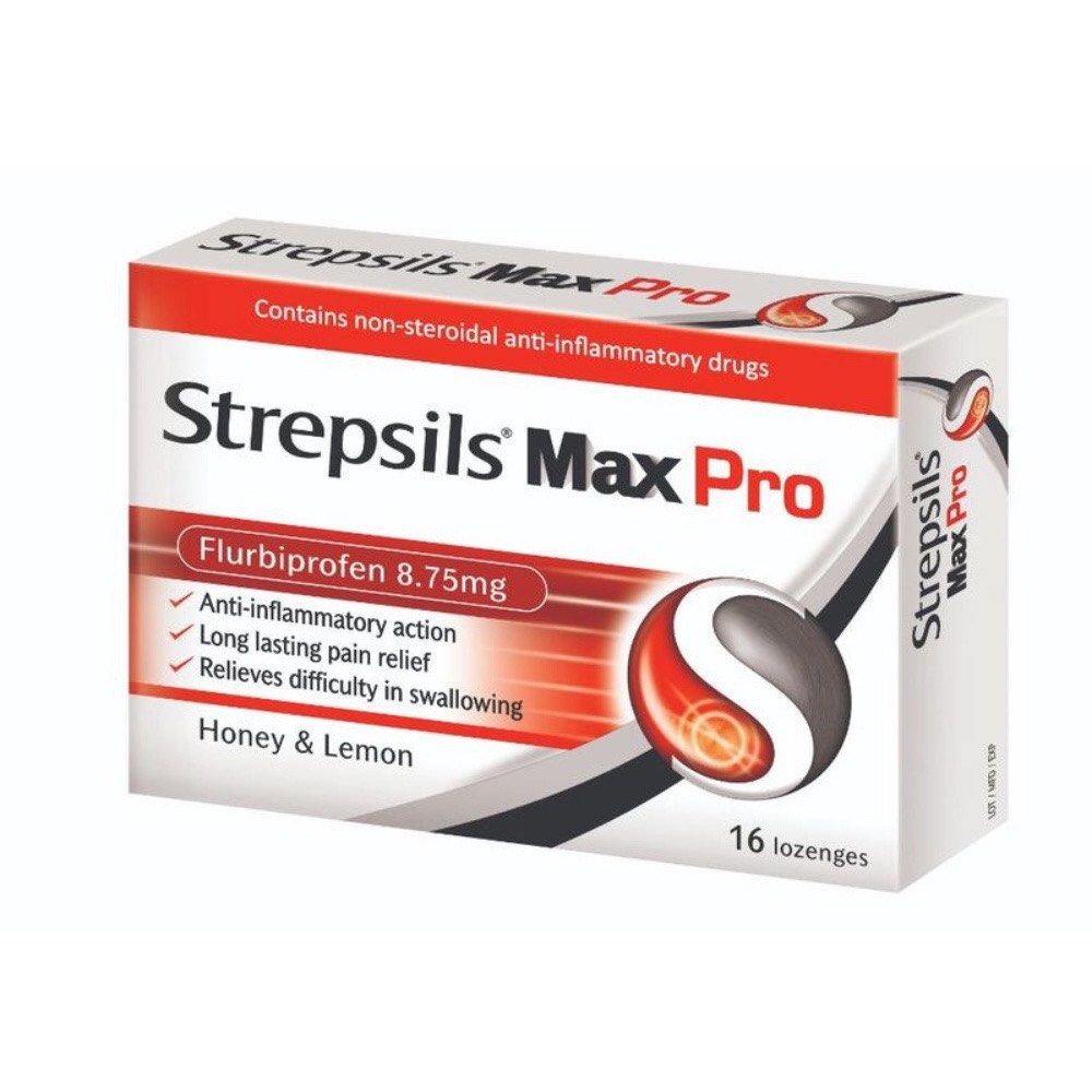 STREPSILS MAX PRO 16s Lozenges soothing relief for sore throat, Food ...