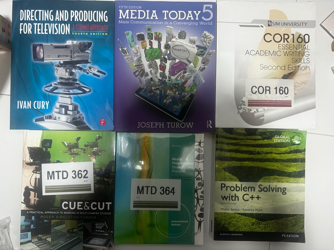 SUSS Media programming/ COR 160 Essential academic writing skills/ Problem solving with C++ ...