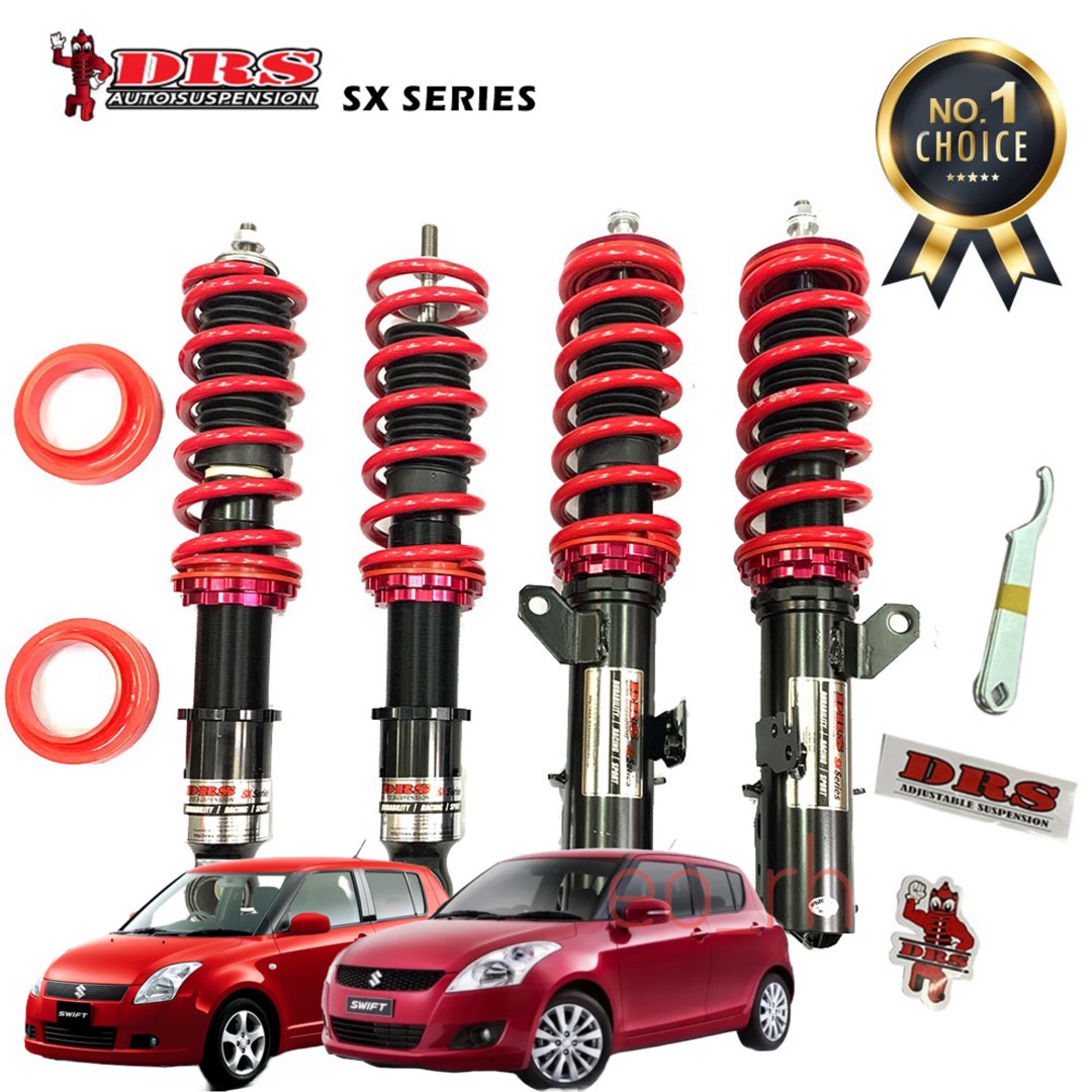 Suzuki Swift ZC21S ZC31S ZC72S ZC32S DRS Adjustable Suspension Coilover Shock Absorber, Car ...