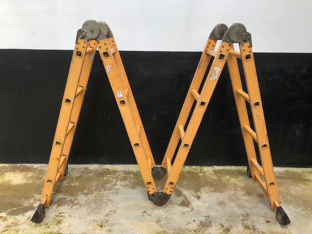 Tangga Lipat 16 Steps/kaki multipurpose, Furniture & Home Living, Home ...