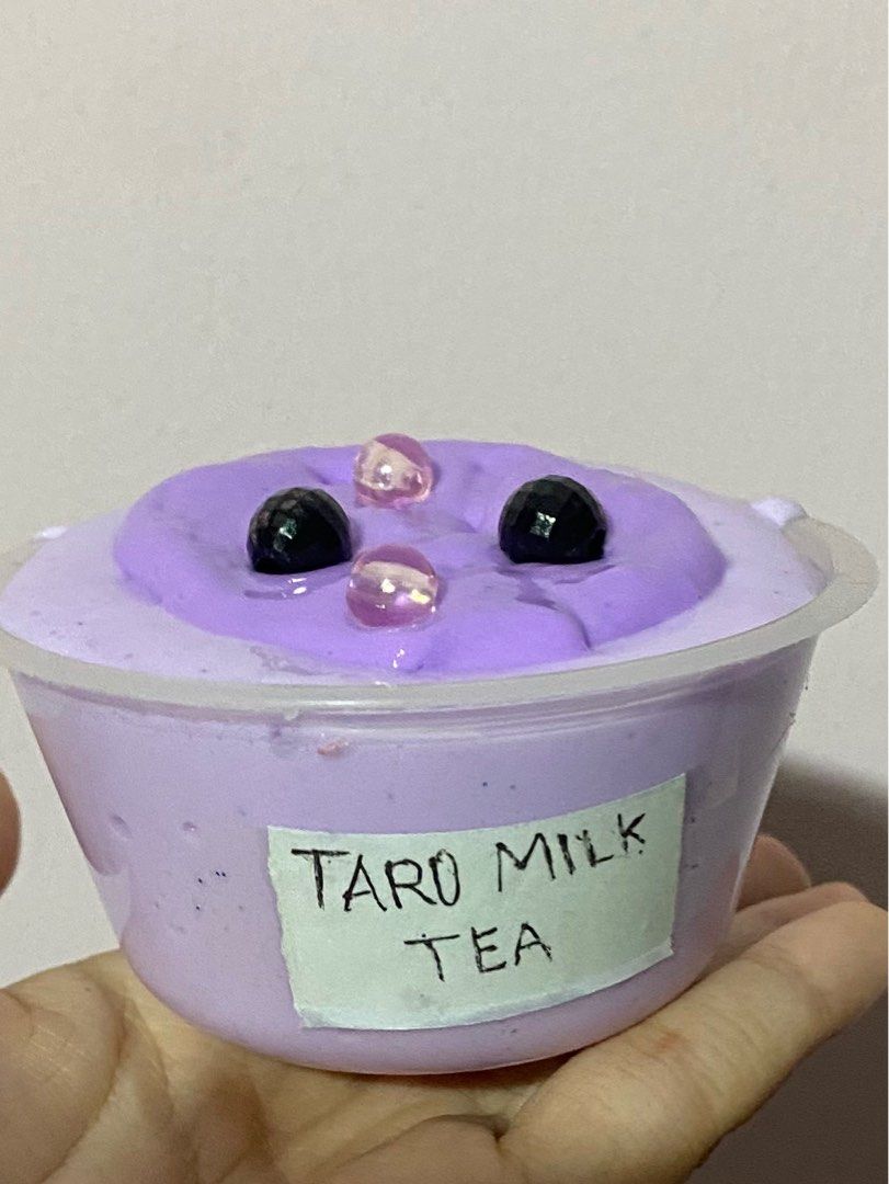 Taro milk tea slime kit for kids and adults, Hobbies & Toys, Toys & Games on Carousell