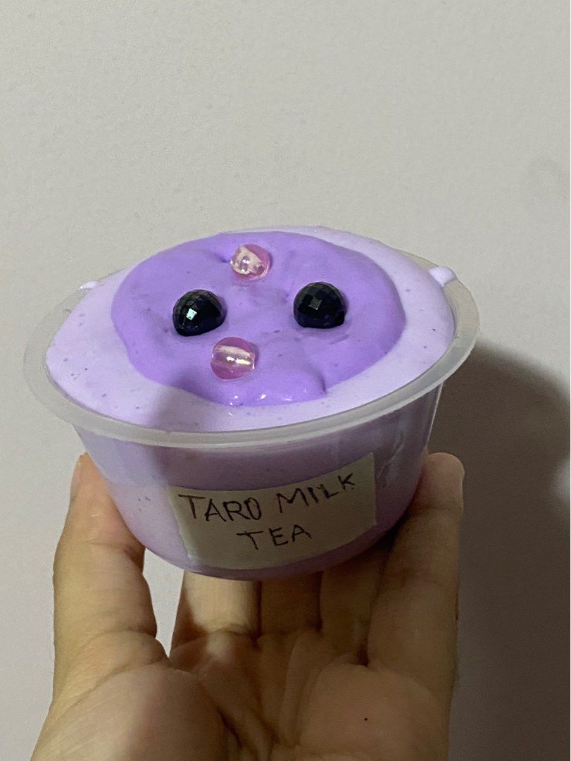 Taro milk tea slime kit for kids and adults, Hobbies & Toys, Toys & Games on Carousell