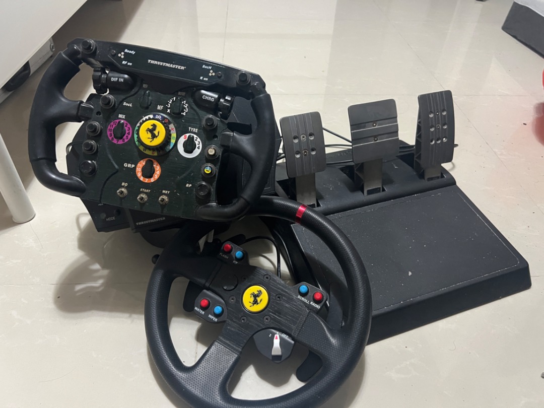 thrustmaster t300 with ferrari gt wheel and ferrari f1 wheel w pedals ...