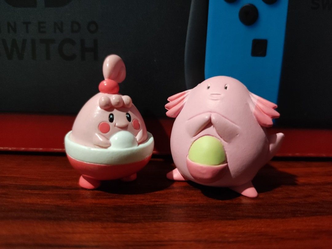 TOMY Pokemon Figures - Happiny and Chansey, Hobbies & Toys, Toys ...